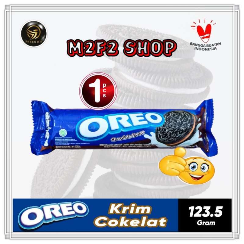 Jual Biskuit Oreo Sandwich Chocolate Creme Krim Cokelat - 123,5 gr ...