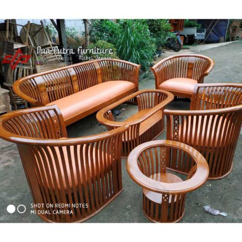 Jual Kursi keranjang jati / kursi tamu jati Jepara di Seller 2putra ...