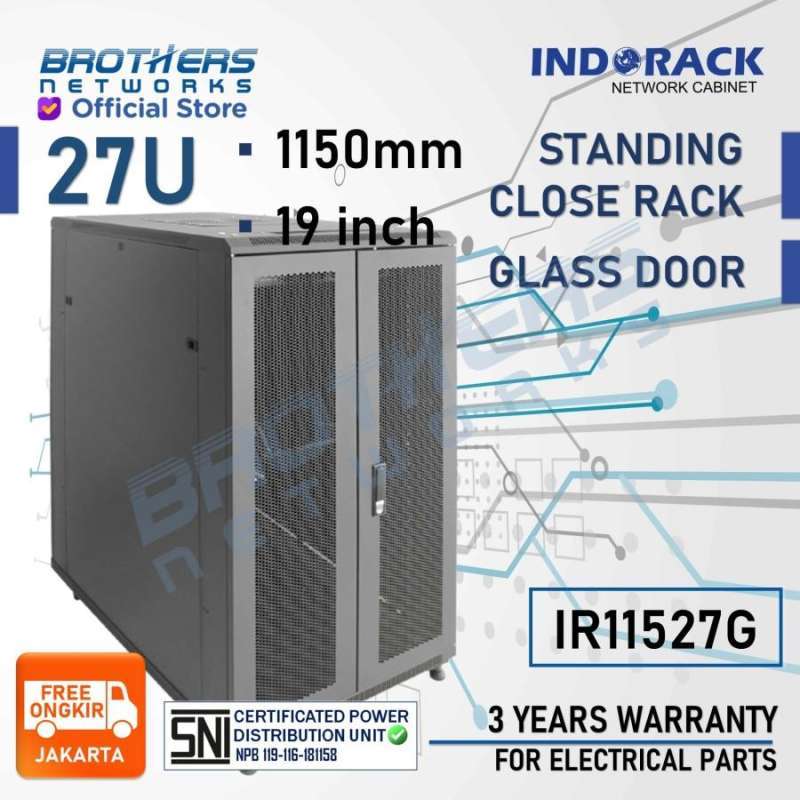 Jual Close Rack Indorack Ir11527p 27u 1150mm 19 Rak Server Perforated ...