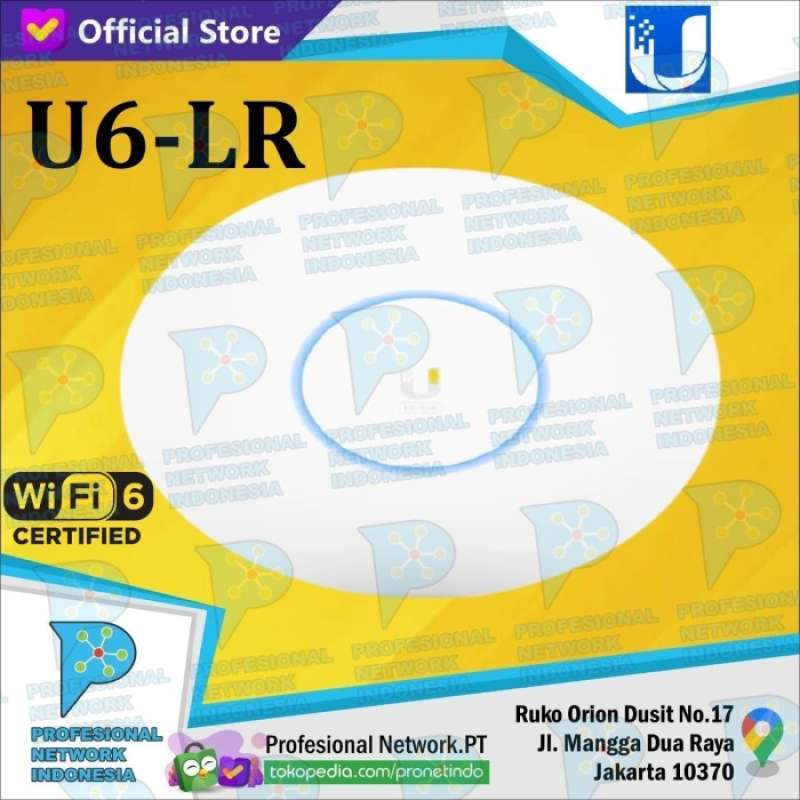 Jual Ubiquity U6-LR UniFi 6 Long-Range Access Point ( U6-LR ) U6 LR AP ...
