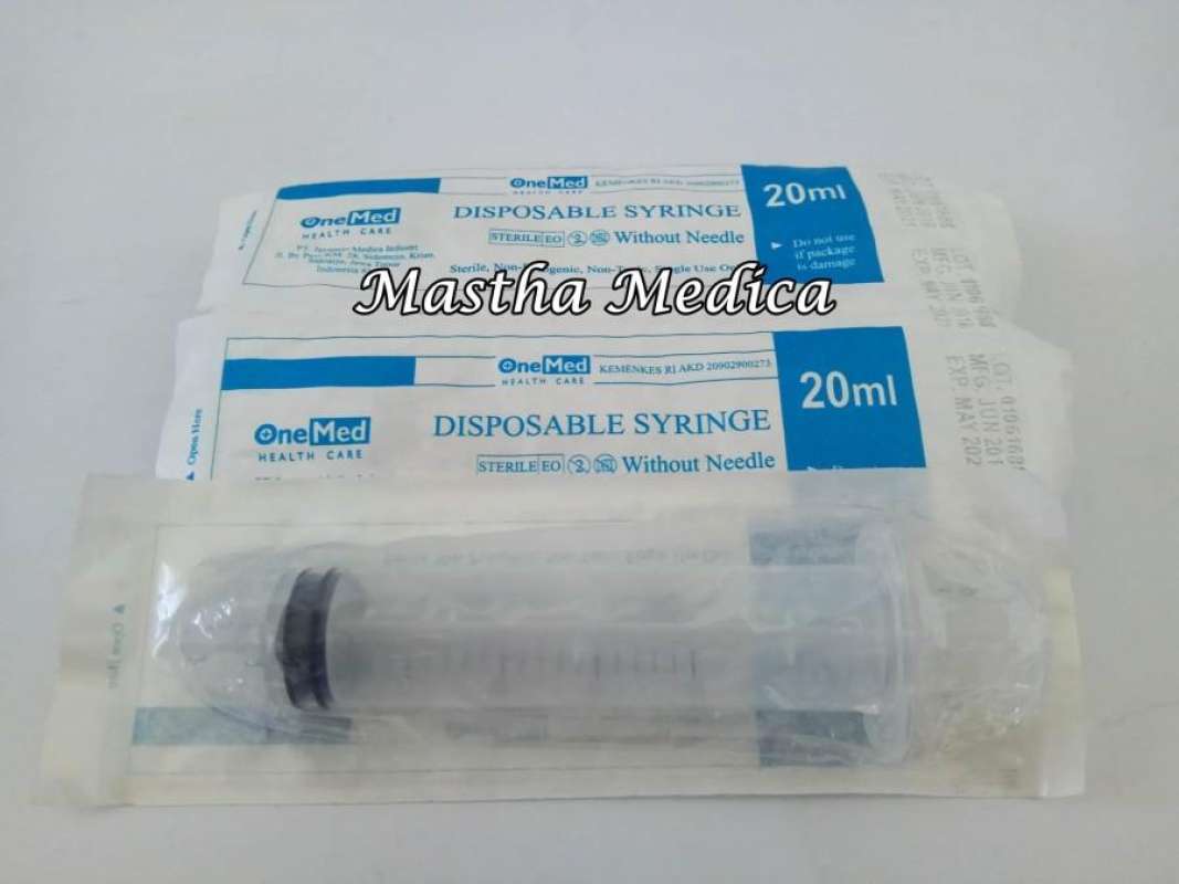 Promo Disposable Syringe One Med 20cc Onemed 20ml Luer Lock-LL Lubang Tengah Diskon 17% di ...