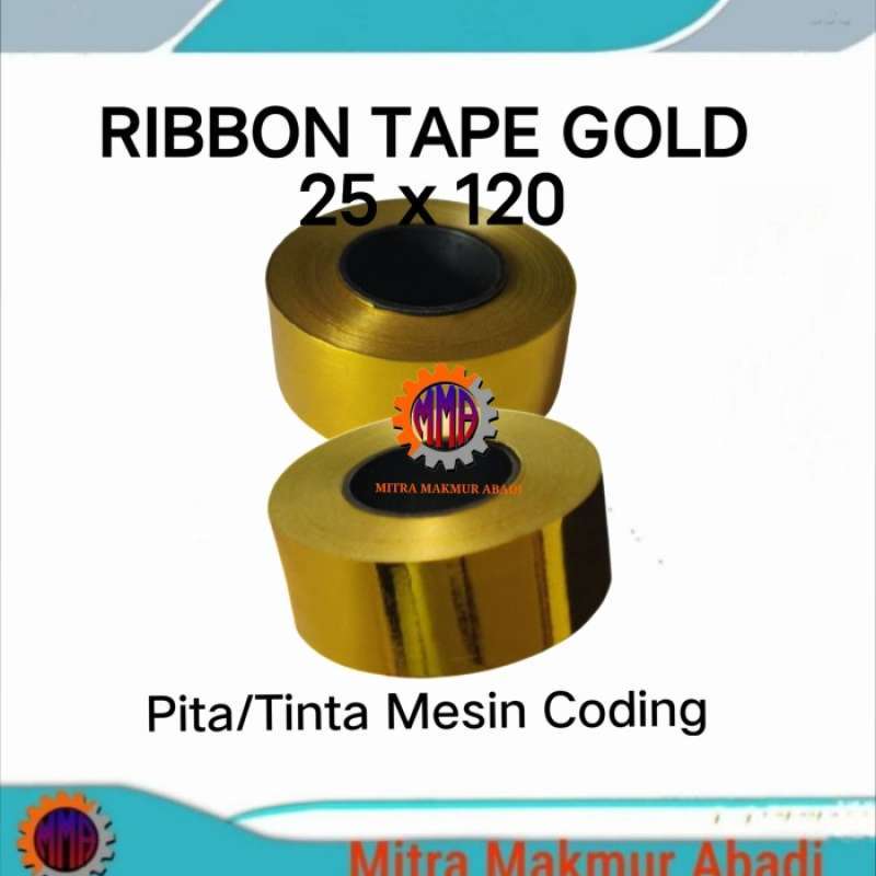 Promo Pita Tinta Mesin Coding/Ribbon Tape Gold 25X120 Diskon 15% di ...