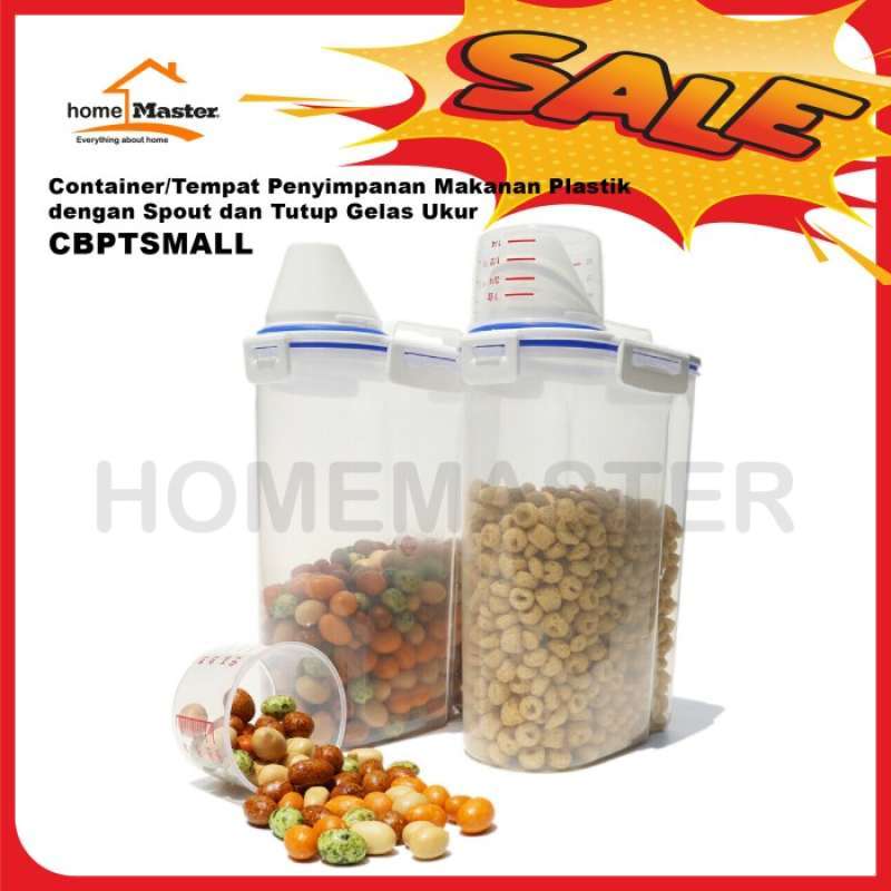 Jual Tempat Penyimpanan Makanan Plastik Dengan Spout Dan Tutup Gelas ...