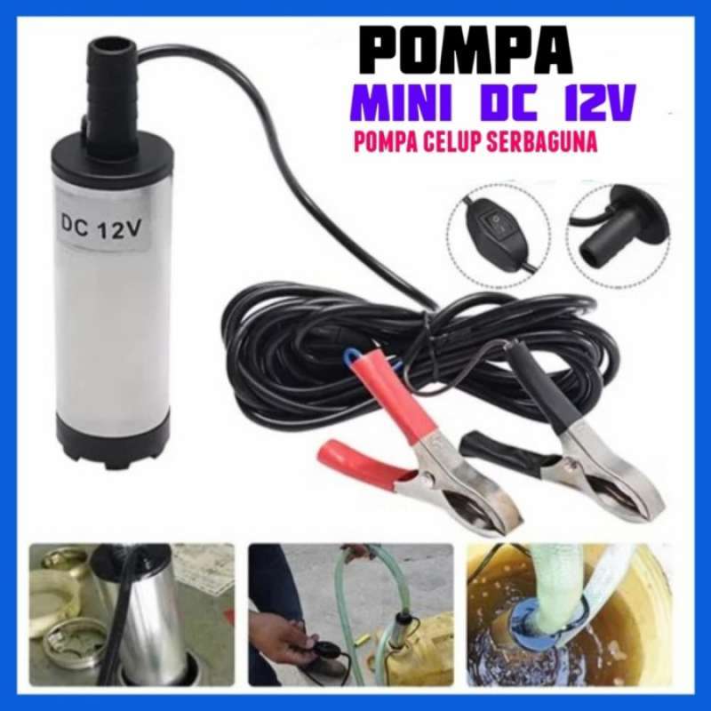 Jual POMPA AIR CELUP MINI DC 12V PORTABLE DIESEL PUMP MINI OLI MINYAK ...