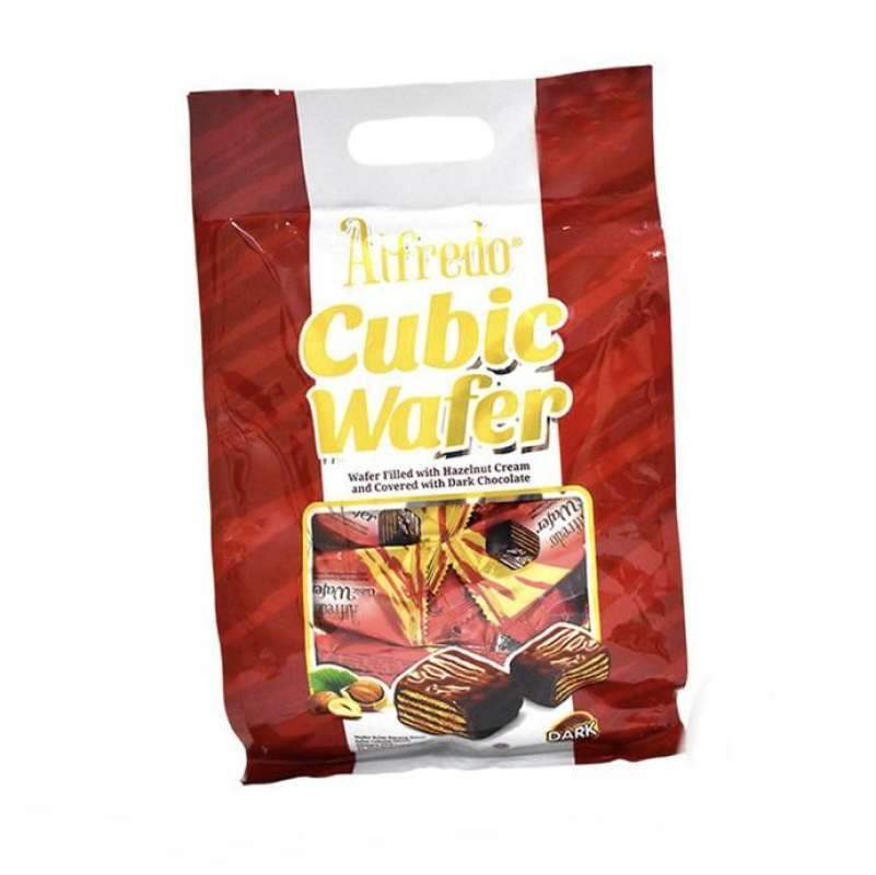 Jual Alfredo Cubic Wafer Dark Choco 270gr / Alfredo Chocolate Cubic ...