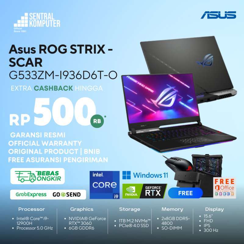 Jual Asus Rog Strix Scar G Zm I D T O I H Rtx Gb Tb Win Ohs Di Seller