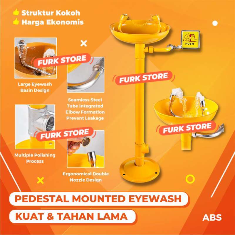 Jual ABS Safety Emergency Eyewash Stand Pedestal, Eyewash Standing ...