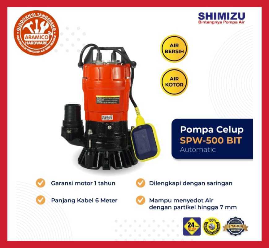 Jual POMPA CELUP OTOMATIS SHIMIZU SPW - 500 BIT di Seller Aramico Hardware - Tajur, Kota ...