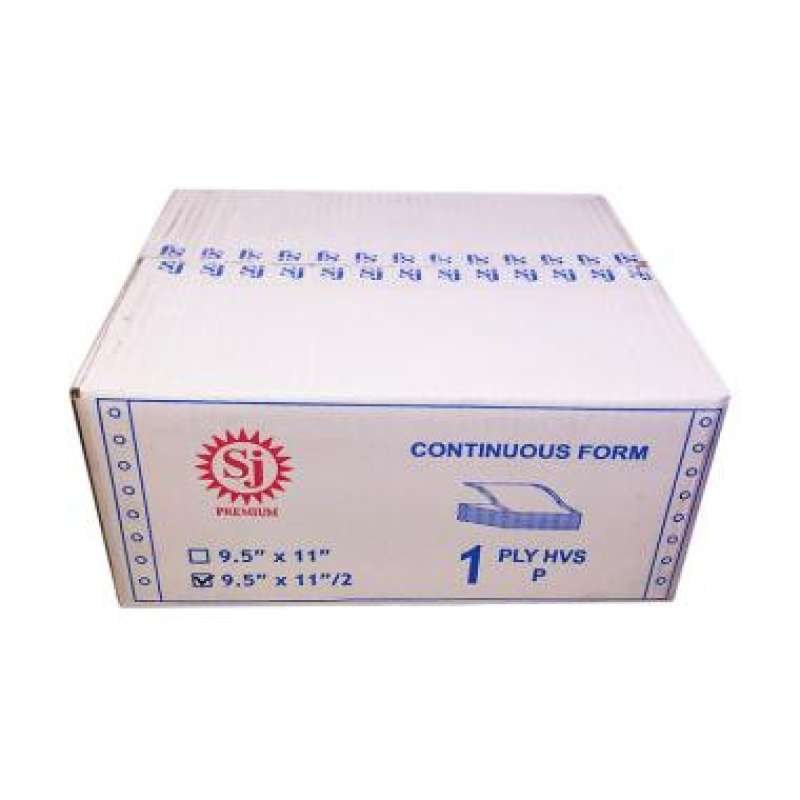 Jual [ DUS ] Kertas Komputer Continuous Form 1 Ply 9,5 x 11 Full / Bagi ...