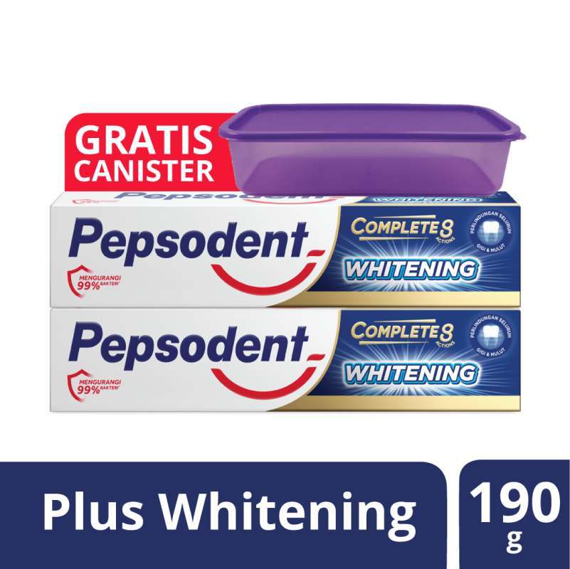 Jual Pepsodent Complete8 Whitening Toothpaste Pasta Gigi [190 g ...