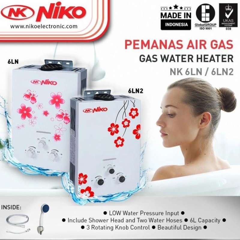 Jual Water Heater Pemanas Kamar Mandi Gas Niko 6 Ln/ln2 Di Seller ...