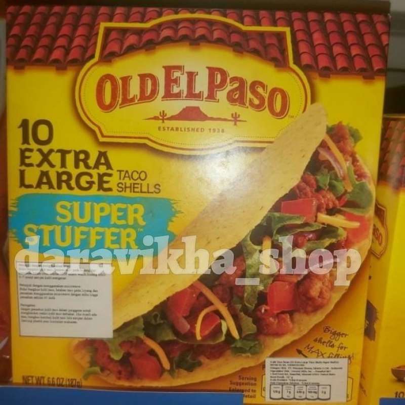 Jual Old El Paso Super Stuffer 10 Taco 187gr / Taco di Seller Daravikha ...