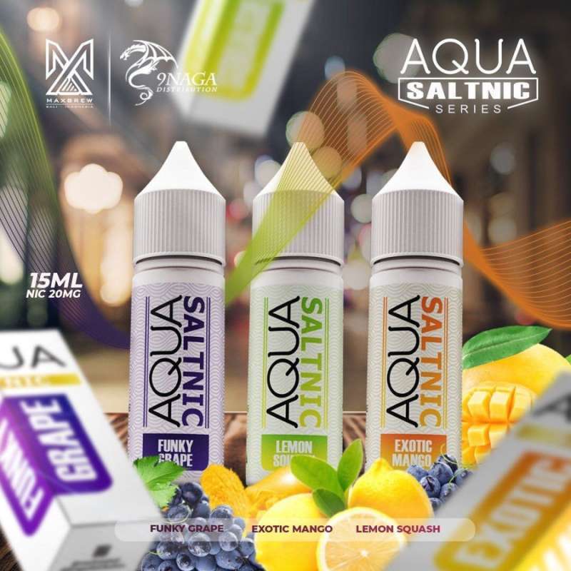 Promo Aqua Saltnic Lemon Squash 20mg 15ml Liquid Vape Salt Nic Series ...