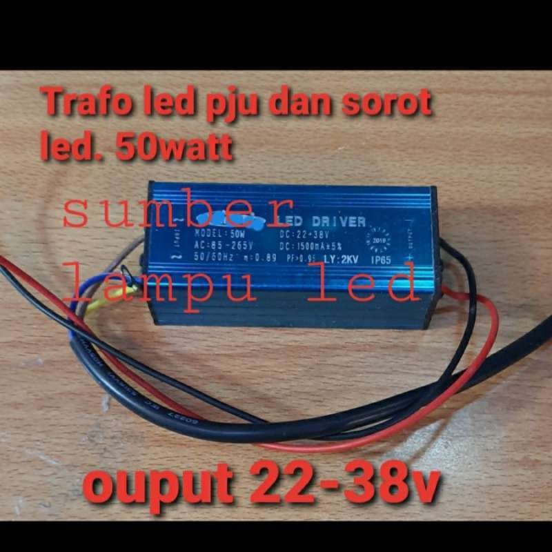 Jual Driver Trafo Ballast Led Pju Sorot 50Watt 50W Hpl Segi 50 Watt ...