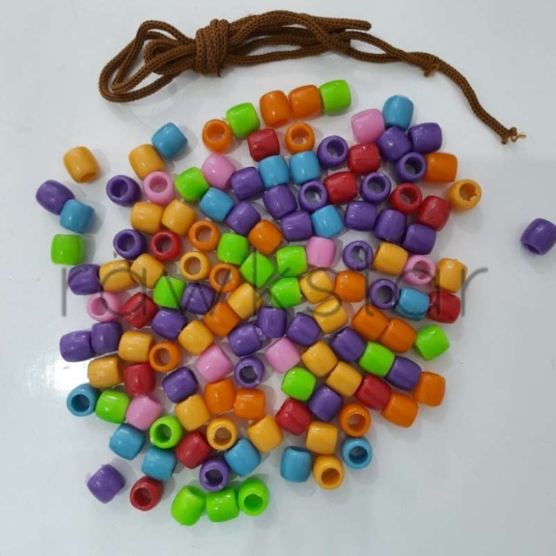 Promo Mainan Montessori Meronce Manik Tabung Tong Beads Anak Diskon 5% ...