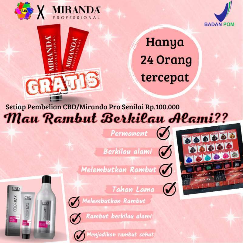 Jual Miranda Professional Hair Color 100ml / Miranda Profesional di ...