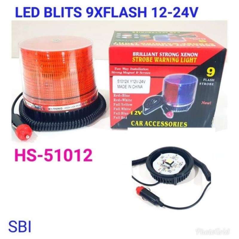 Promo LAMPU ROTARY LED BLITS 9x FLASH 12v - 24v Diskon 14% di Seller ...