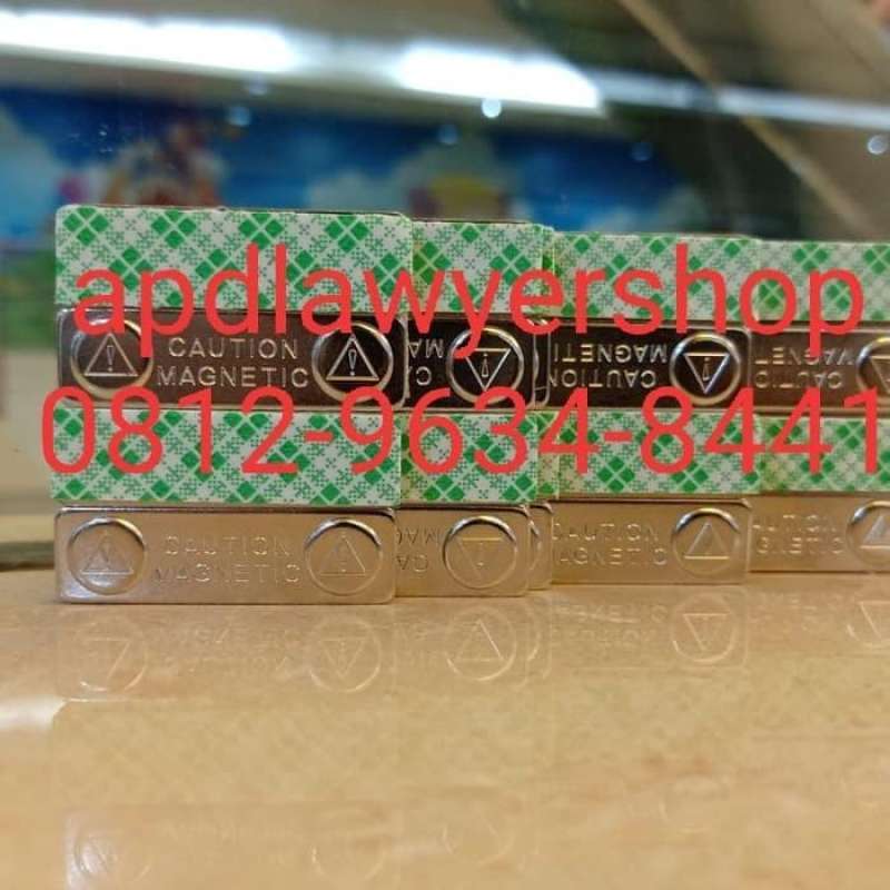 Jual Magnet Papan Nama Dada Grade A strong 13mm x 45mm Coution Magnetic ...