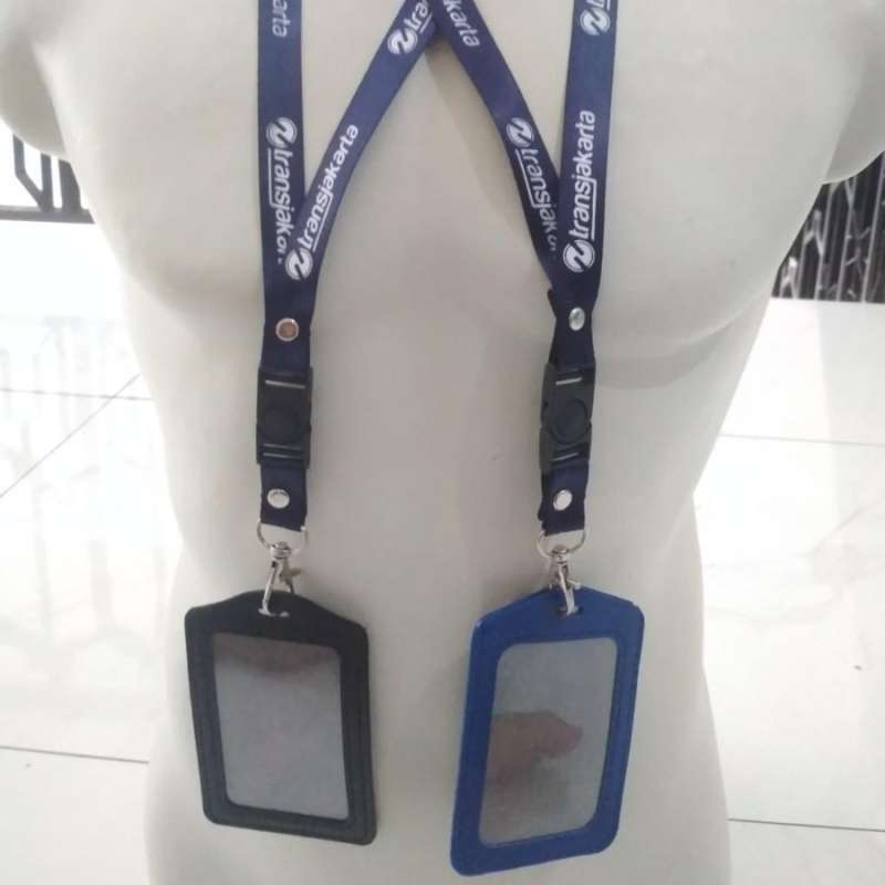 Jual Name Tag Id Card Tempat Wadah Kartu plus Tali Logo Transjakarta di ...