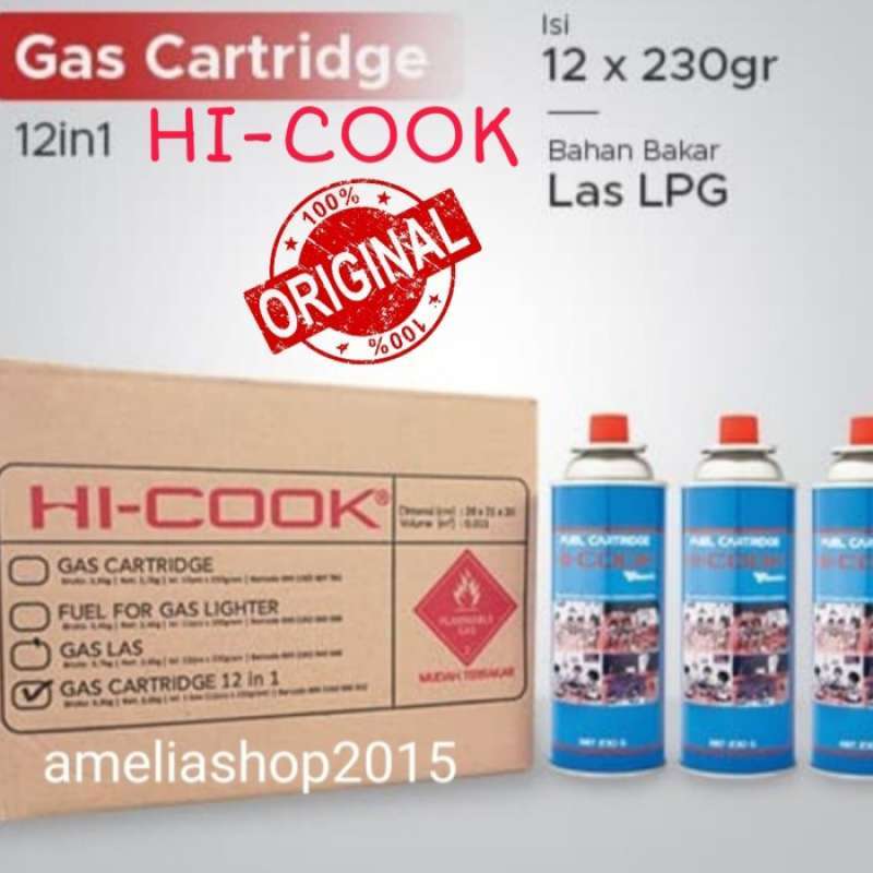 Promo hi-cook gas cartridge 12 in 1 ( 1 dus isi12 pcs) Diskon 27% di ...