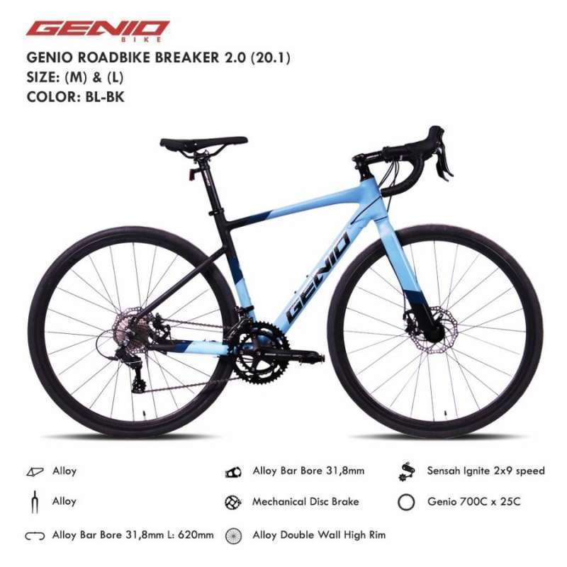 Promo Sepeda Roadbike Genio Breaker 2.0 Alloy By United Diskon 50% Di ...