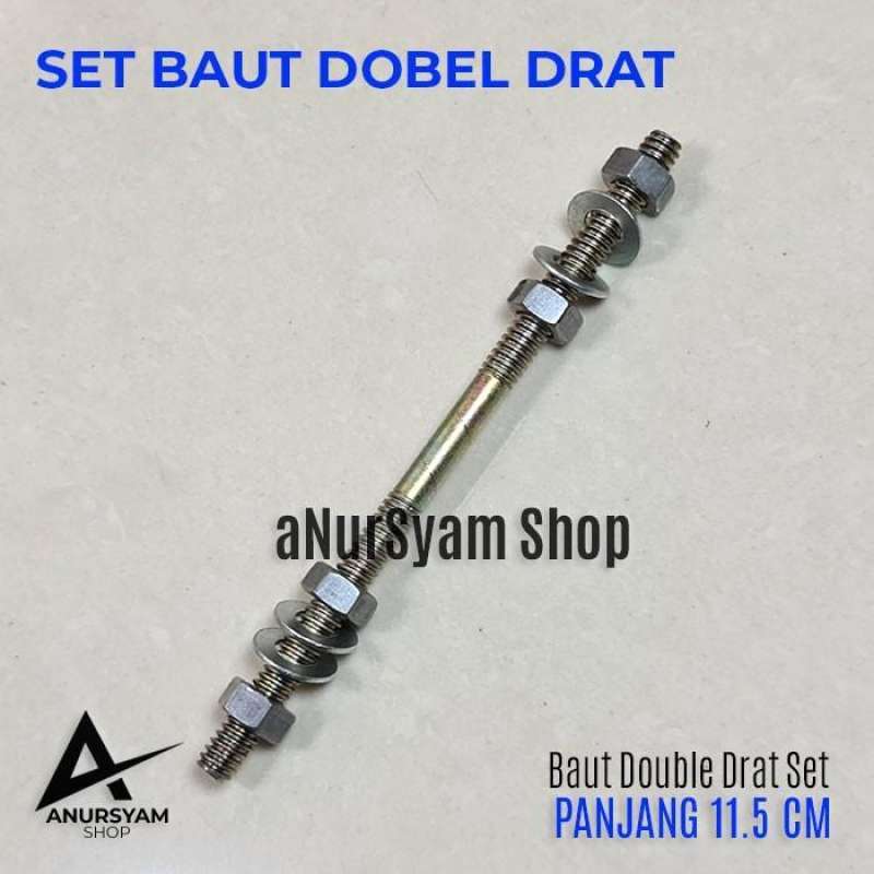 Jual Baut Dobel Drat Panjang 11.5 cm / Baut Drat Dobel di Seller ...
