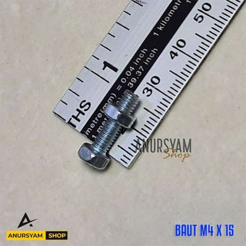 Jual Baut M4 + Mur Set / Mur Baut M4 / Baut Mur M4 Di Seller Anursyam ...