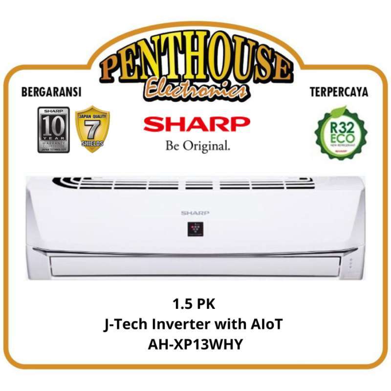 Jual Sharp AC 1.5PK J-Tech Inverter with AIoT AH-XP13WHY / 1.5 PK ...