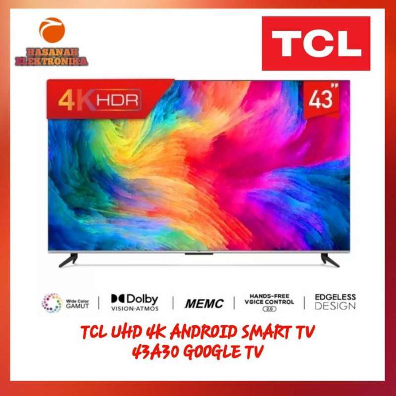 Jual TCL 43A30 43 INCH ANDROID UHD 4K SMART TV ANDROID 11 NEW 2022 di ...