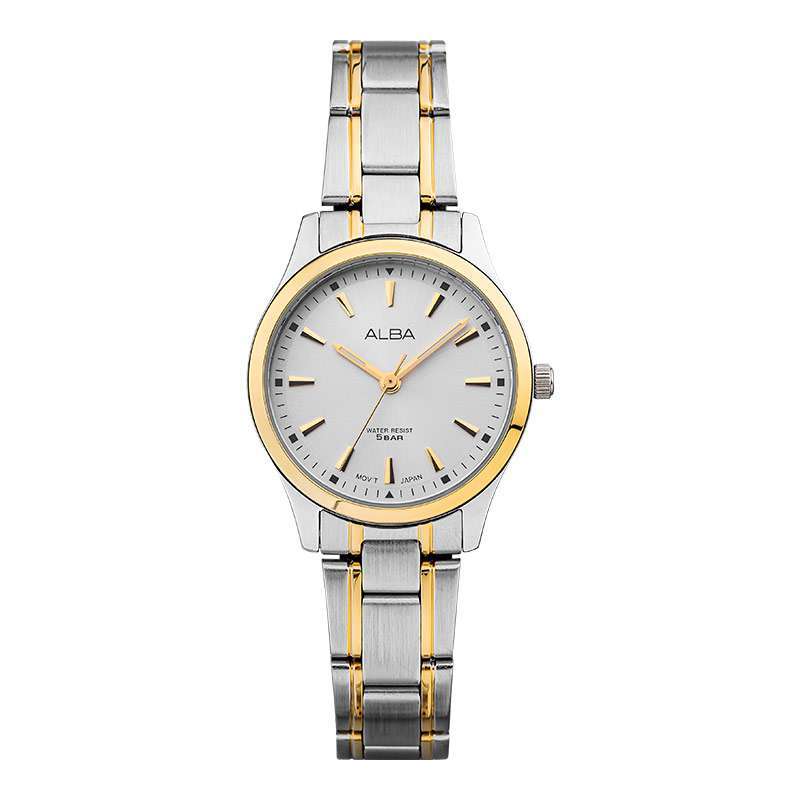 Promo Alba Prestige ARX028X1 Ladies Silver Dial Dual Tone Stainless ...