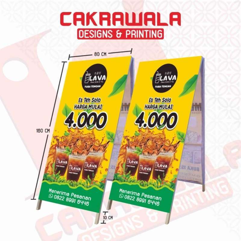 Jual Stand Banner Kayu Ukuran 80 X 170 - Stand Banner Rangka Kayu ...
