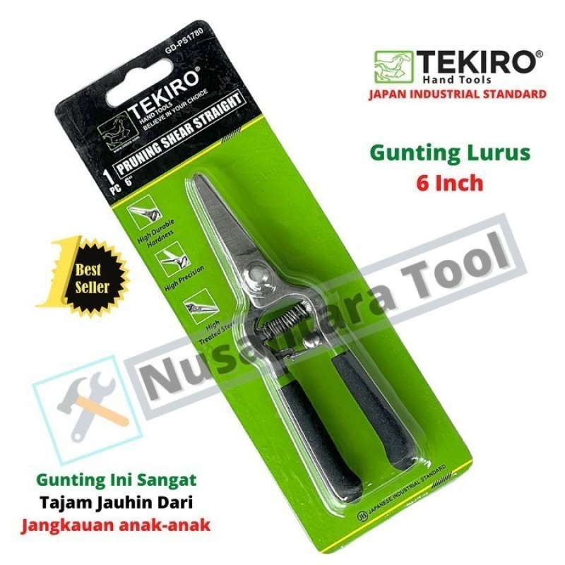 Jual Tekiro Gunting Serbaguna 6 Inch Gunting Dahan Lurus Taman ...