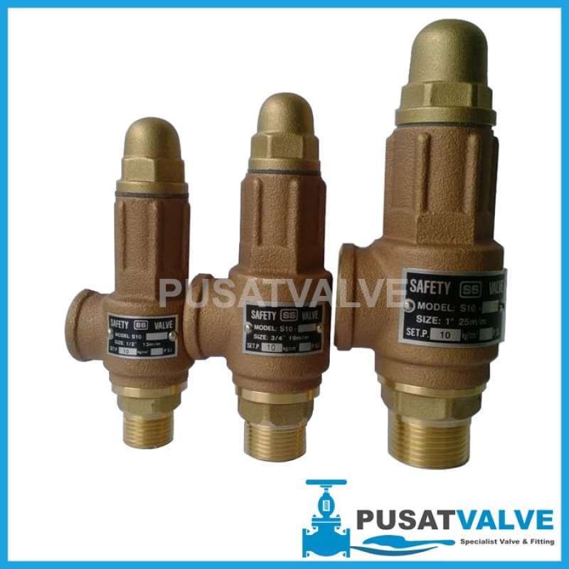 Promo Safety Valve Kuningan 3/4 Inch 10 Bar Kg/Cm Drat Luar X Dalam ...