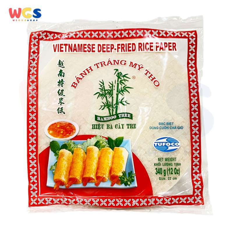 Jual Banh Trang My Tho Bamboo Tree Deep Fried Rice Paper 22cm - 340g di ...