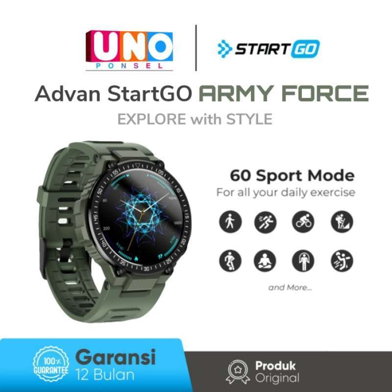 Jual Advan Startgo Army Force Smart Watch 1.39â€ Amoled Hd Screen di ...