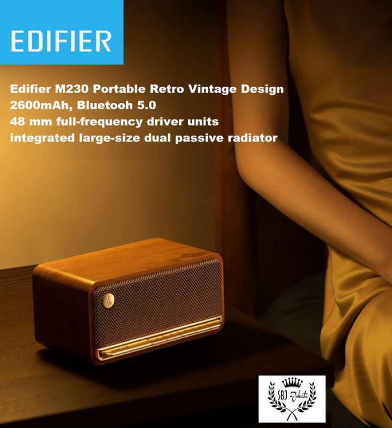 Promo Edifier M230 Retro Vintage Portable Bluetooth 5.0 Speaker DSP ...