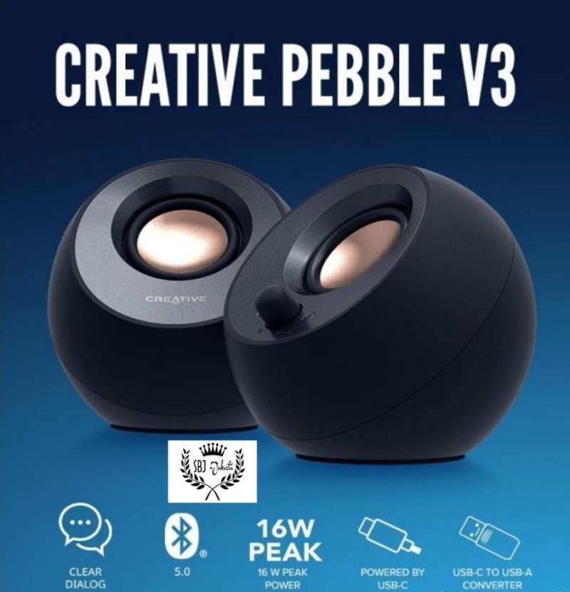 Promo CREATIVE Pebble V3 USB C Powered Desktop BLUETOOTH 5.0 SPEAKER ...