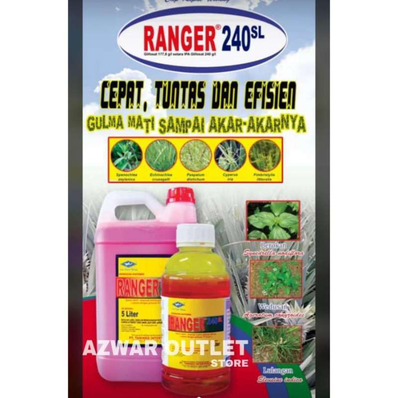 Jual Glifosat RANGER 1 Liter ORIGINAL | Herbisida sistemik racun rumput ...
