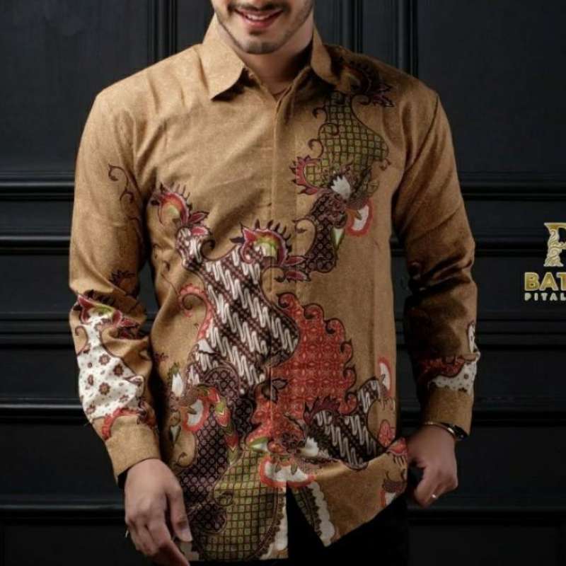 Jual Batik Semi Sutra Kemeja Lengan Panjang Lapis Furing Ak6 di Seller ...