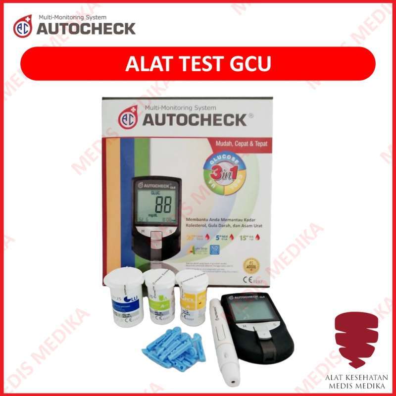 Jual Autocheck GCU Alat Multi-monitoring Cek Gula Kolesterol Asam Urat ...