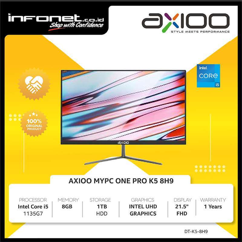 Jual Axioo Mypc One Pro K5 8h9 I5 1135g7 8gb 1tb Integrated Intel ...