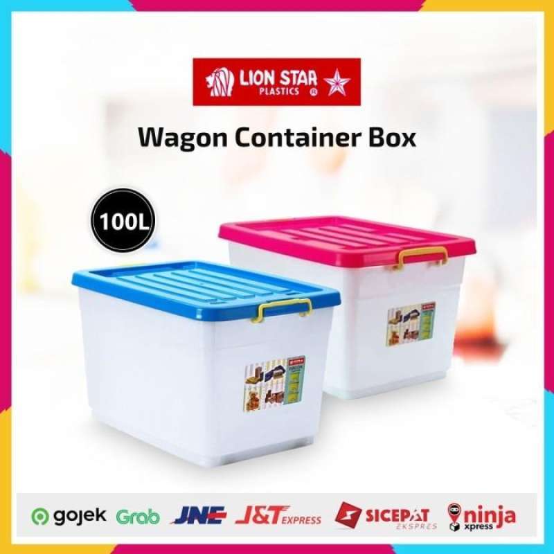 Jual Lion Star Wagon Container Box 100 Liter Kotak Penyimpanan ...