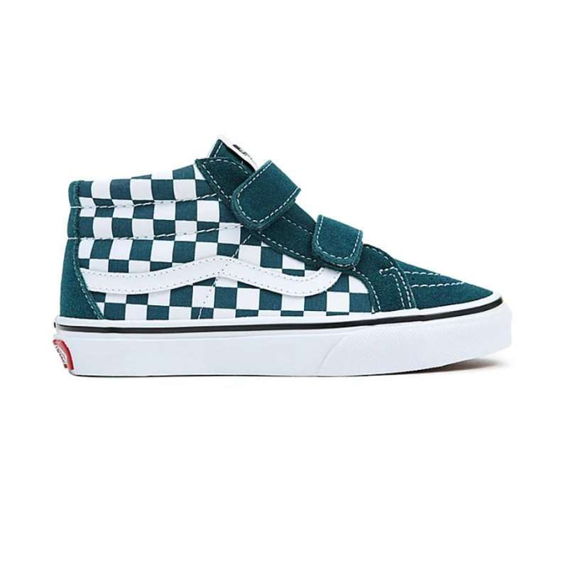 Promo Vans Kids SK8-Mid Reissue V Shoes Color Theory Checkerboard Deep ...