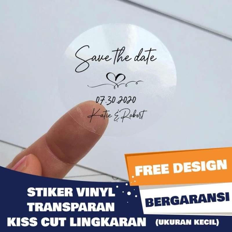 Jual Cetak Label Stiker Vinyl Bening Transparan Anti Air Kiss Cut ...