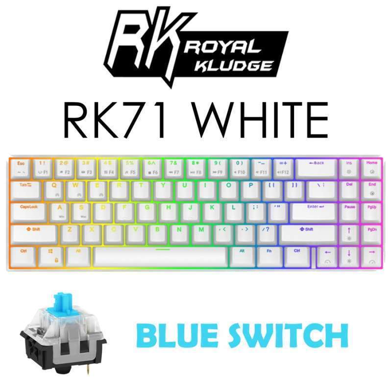 Promo ROYAL KLUDGE RK71 RGB MECHANICAL KEYBOARD WIRELESS 3 MODE HOTSWAP ...