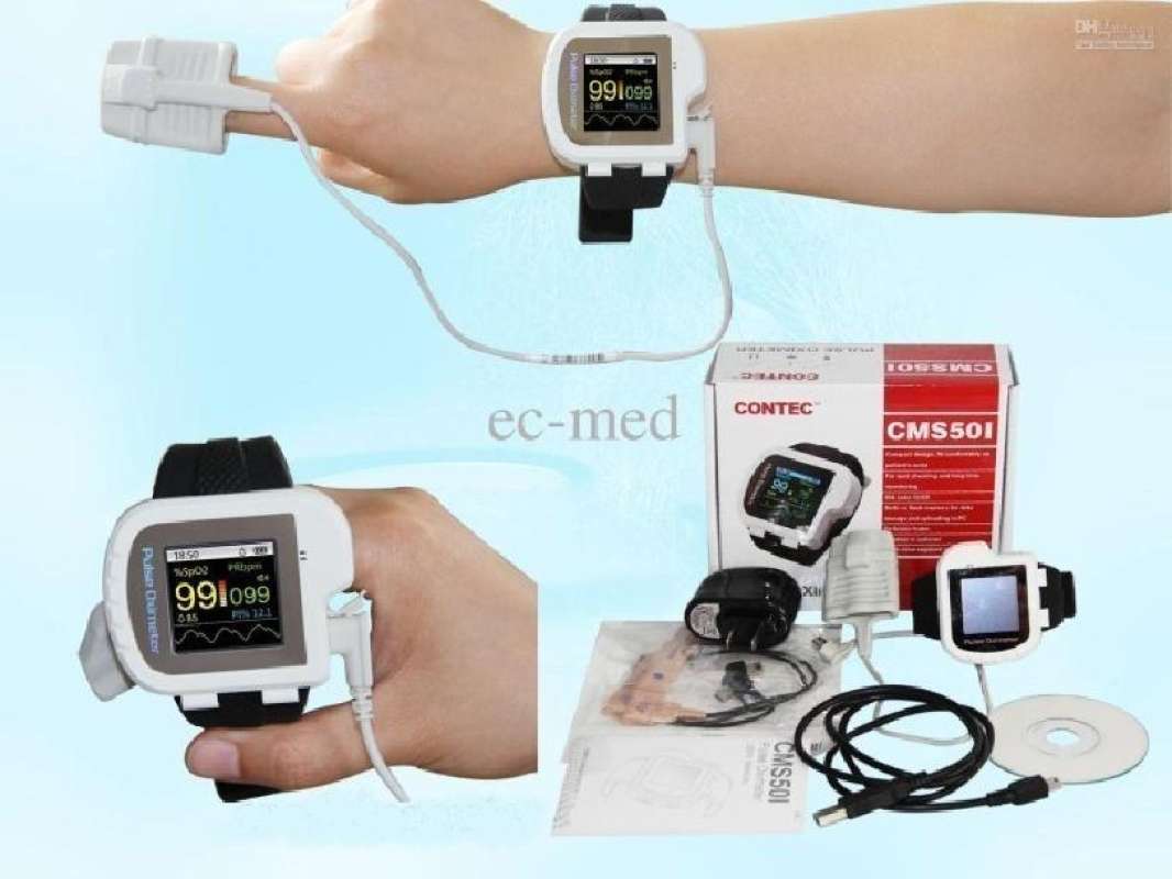 Jual Contec CMS50I Wrist Watch Fingertip Pulse Oximeter With display PR ...