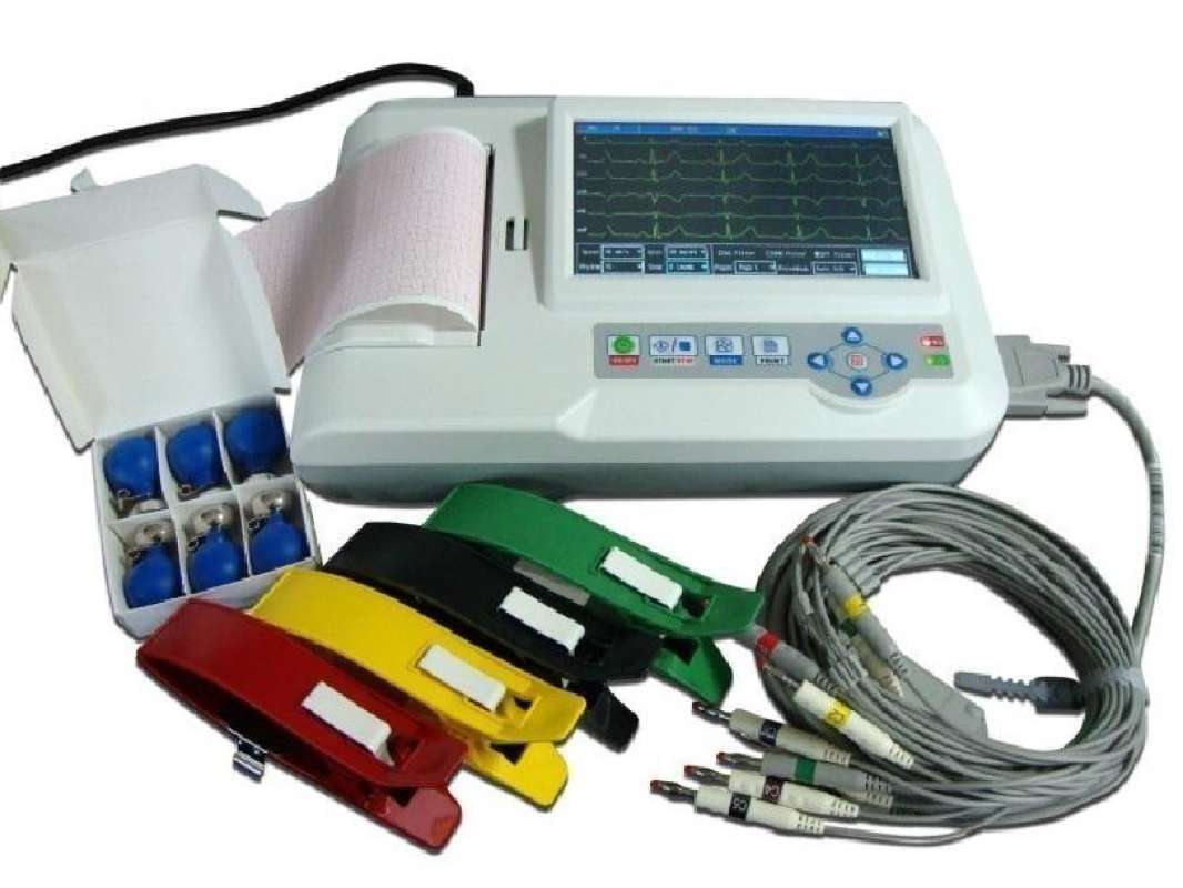 Jual New Electrocardiograph 6 Channel Printer Analisys Ce Touch Ecg Ekg ...