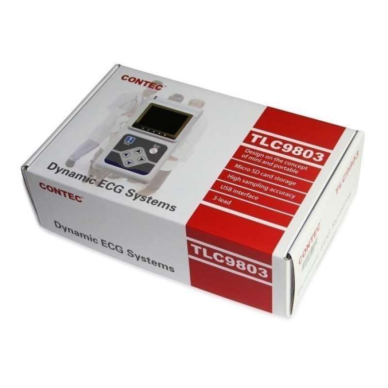 Jual Tlc9803 Contec 3 Channel Dynamic Ecg System 24hours Holter Ecg ...