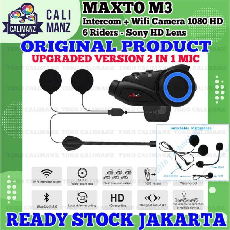 Promo Maxto M3 Party Intercom Camera 1080 HD Sony Lens 6 Riders Diskon ...