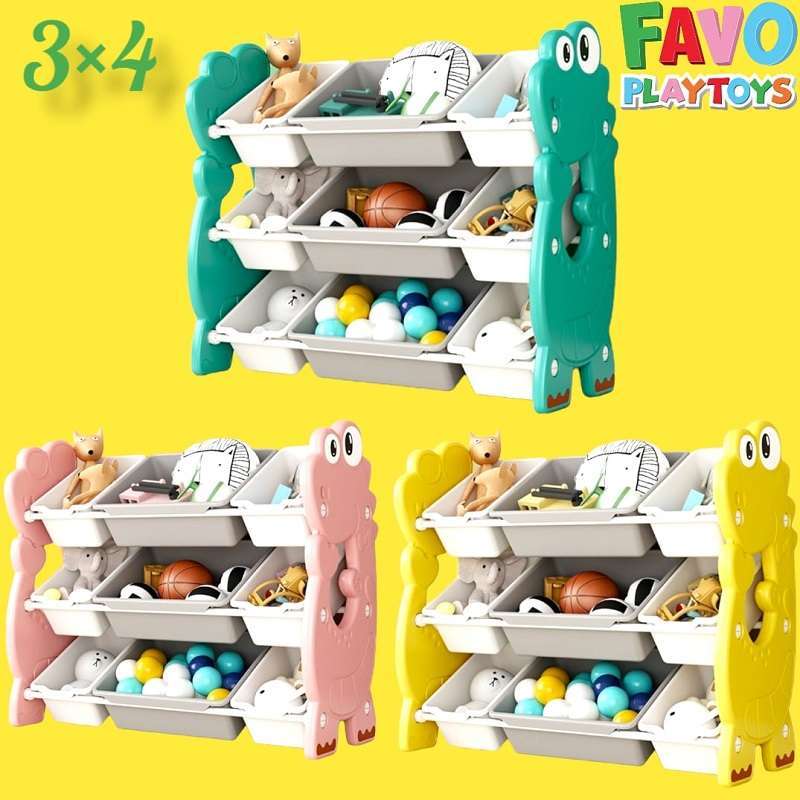 Jual Toys Storage Cabinet / Lemari Mainan Anak 3*4 Susun Model ...